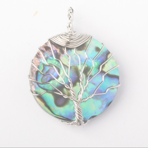 Jewelry | Tree Of Life Pendant For Necklace Abalone Shell Background W ...